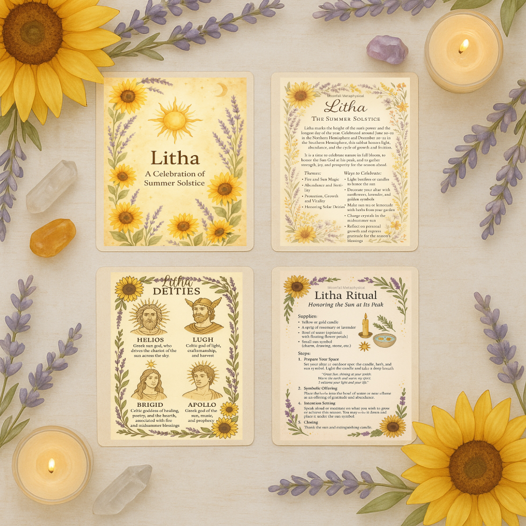 Litha Printable Celebration Guide | Moonfall Metaphysical