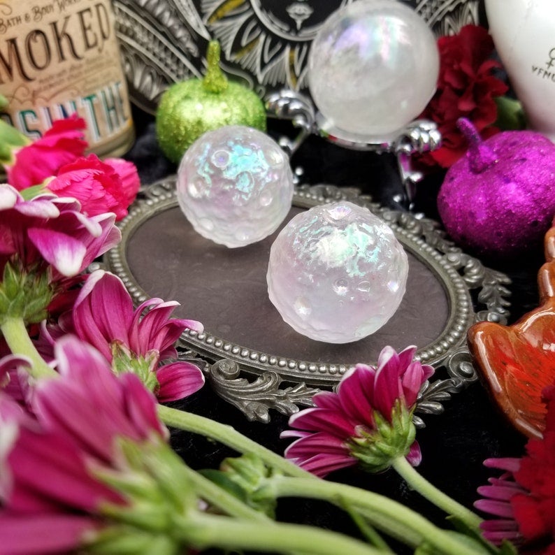 Realistic 3D Angel Aura Quartz Moon Crystal | Moonfall Metaphysical | Moonfall Metaphysical